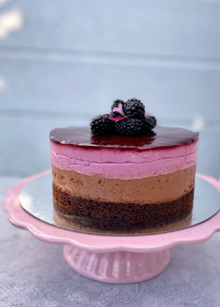 Brombeer-Schoko-Mousse-Torte – Vegantina